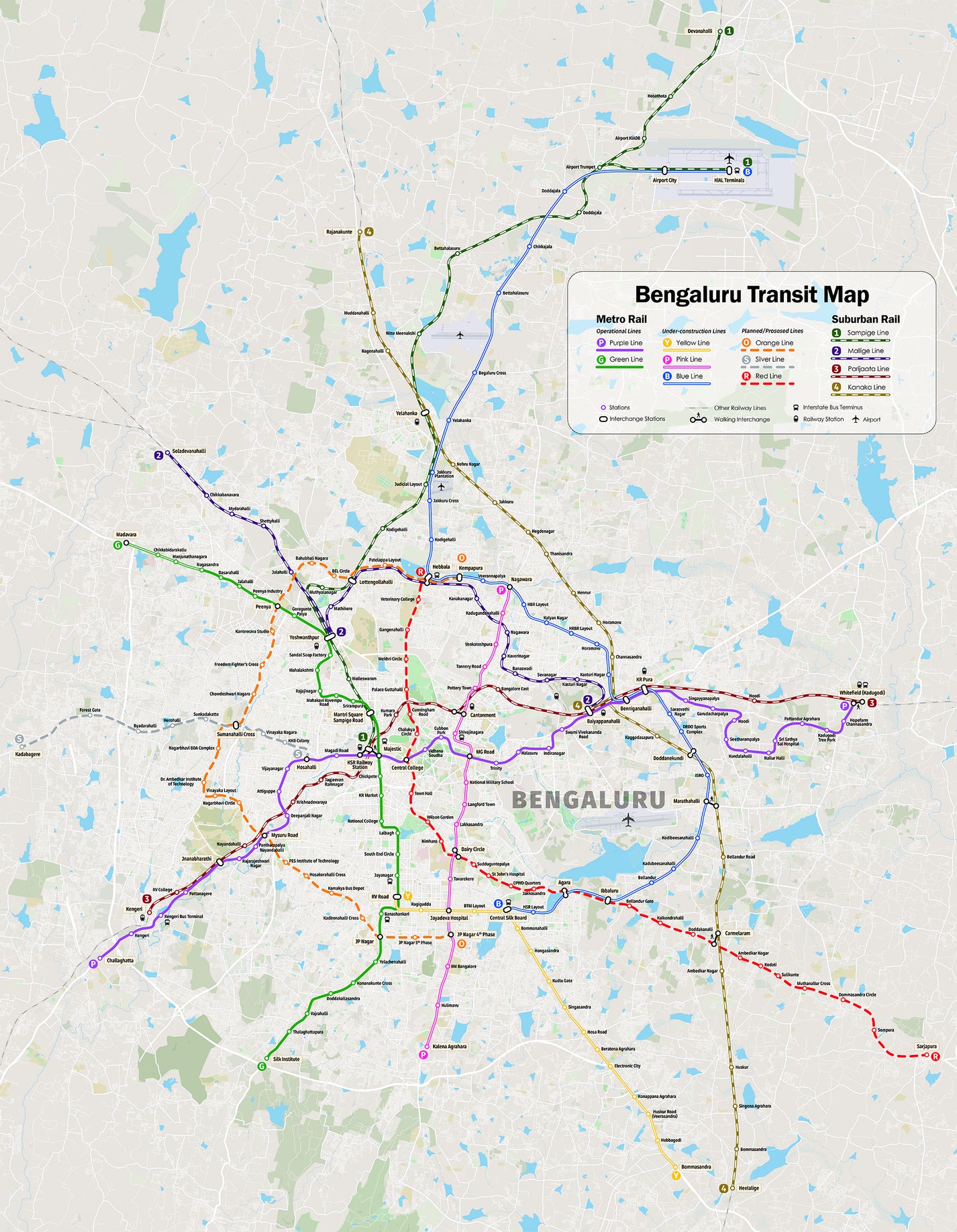 Bangalore Transit Map DIGITAL – Narang Studios