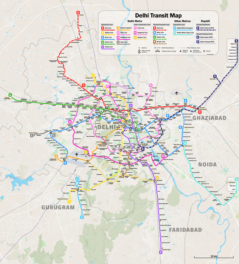 Delhi Transit Map DIGITAL – Narang Studios